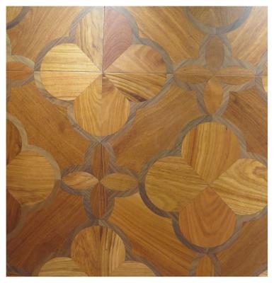 China Beautiful Flower Pattern Wood Flooring Tiles Different Designs for sale