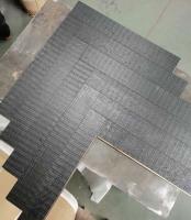 China Black Oak Herringbone Parquet Flooring With Saw Mark And Brush Surface for sale