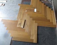 China Residential Smoked Oak Engineered Herringbone Parquet Flooring Color 21 for sale