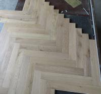 China Eco Friendly White Oak Herringbone Parquet Flooring Smoked Color 04 for sale