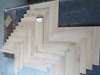 China Eco Friendly White Oak Herringbone Parquet Flooring Smoked Color 04 for sale