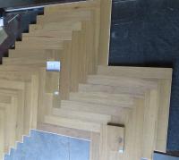 China Matt Engineered Oak Herringbone Flooring Fishbone Parquet Flooring Smoked Color 01-B for sale