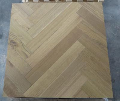 China Matt Engineered Oak Herringbone Flooring Fishbone Parquet Flooring Smoked Color 01-B for sale