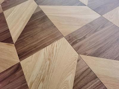China Engineered Wood Parquet Flooring With UV Lacquer White Oak American Walnut for sale