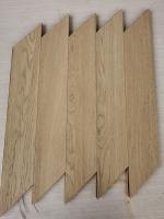 China Invisible Lacquered Natural Oak Chevron Parquet Flooring To France for sale