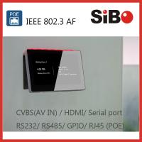 China Glass Wall Mount 7” Android OS POE Touch Screen With RGB LED Light For Meeting Room Booking for sale