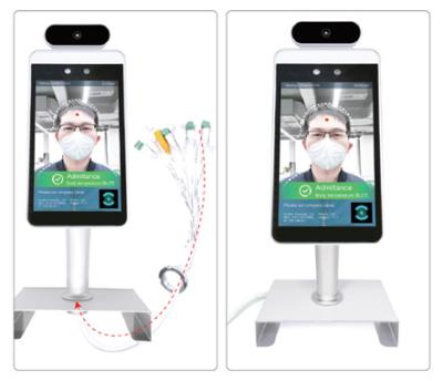 China Industrial 8 Inch Facial Recognition Door Access Controller With Body Temperature Detector for sale