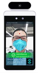 China Attendance System 8 Inch IPS LCD Screen Stand Mount Body Temperature Detection Face Recognition for sale