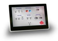 China Customized 13.56MHz NFC Recess Wall LED Light Indicator 7 Inch Android Touch Panel POE DC 12V for sale