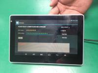 China Customized 13.56MHz NFC Recess Wall LED Light Indicator 7 Inch Android Touch Panel POE DC 12V for sale