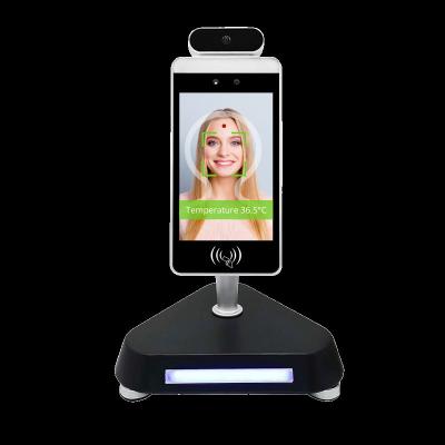 China Desktop Mount Building Security Device 8 Inch Android Panel Face Record Thermal Detect Bar Code Scanner for sale