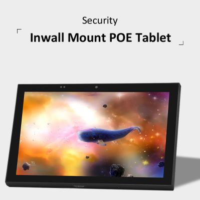 China 10 Inch Industrial Control Panel Android Operating System With POE Wall Flush Mount for sale