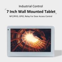 China Android Rooted Wall Installed 7 Inch HMI Control Touch Panel Support Ethernet POE DC In Power for sale