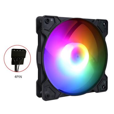 China Remote Control Adjustment Light Computer Rgb Fans Pc Case Cpu Cooler Colorful Rgb Rgb Cooling Fan for sale