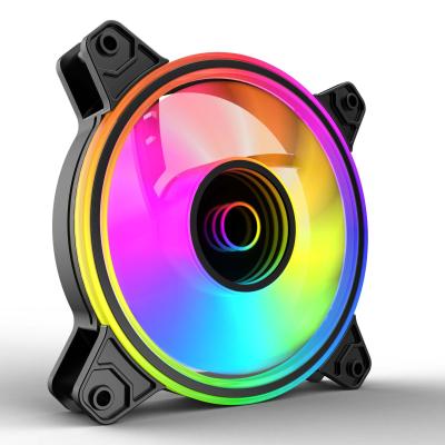 China High Quality Axial Airflow Pc Led Light Cooler Fan 1200rpm Computer Case Rgb Fan 120mm Computer Rgb Gaming Cooling Fan for sale