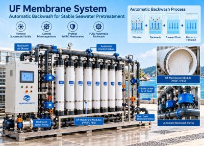 China UF + SWRO Seawater Desalination Plant | Ultrafiltration Pretreatment System for sale