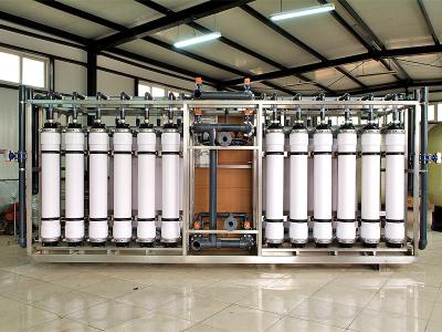 China 100 T/H RO Ultrafiltration Membrane System with Butterfly and Ball Valves for sale
