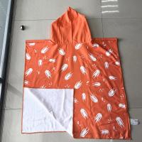 China Wholesale Microfiber Kids Cartoon Print Hooded Beach Poncho Towel 70x140cm for sale