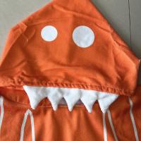 China Wholesale Microfiber Kids Cartoon Print Hooded Beach Poncho Towel 70x140cm for sale