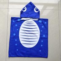 China Wholesale Microfiber Kids Hooded Surf Poncho Beach Towel 70x140cm 450GSM for sale