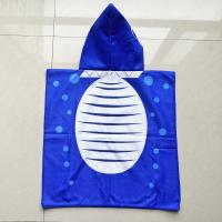 China Wholesale Microfiber Kids Hooded Surf Poncho Beach Towel 70x140cm 450GSM for sale