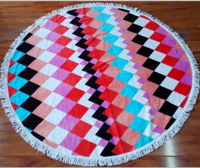 China Round Beach Towel OEM Design 160cm GSM400-500 Heavy Duty Quick Dry for sale