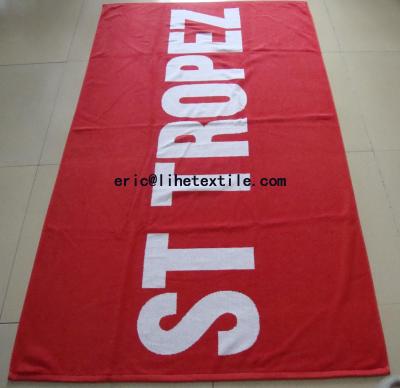 China jacquard beach towel 30X60'' 21S , GSM400-500 for sale