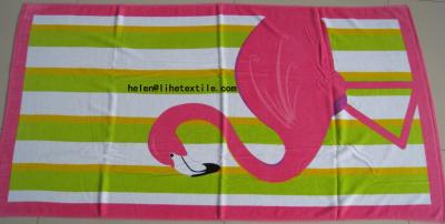China Custom Printed 100% Cotton Beach Towel 70x140 cm OEM Manufacturer for sale