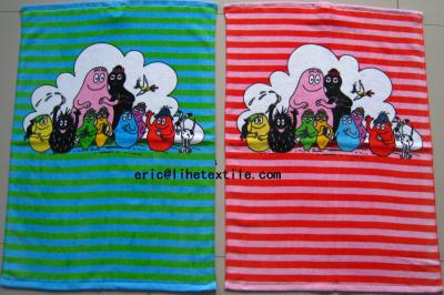 China Kids 100% Cotton Reactive Printed Hand Towel 40x72cm China Factory for sale