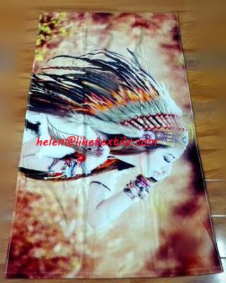 China Custom Photo Printing Beach Towel 100x180cm 100% Cotton for sale