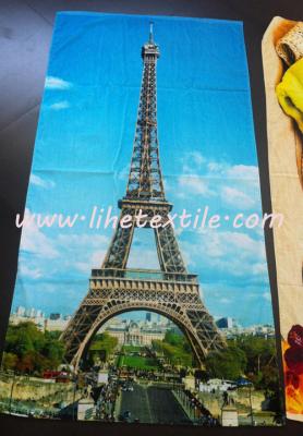 China Custom Photo Printing Beach Towel 400 GSM 100% Cotton 70x140cm for sale