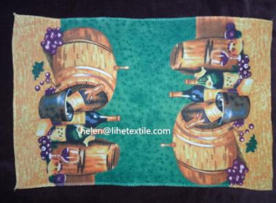 China tea towel , micrfiber material , pigment printed for sale