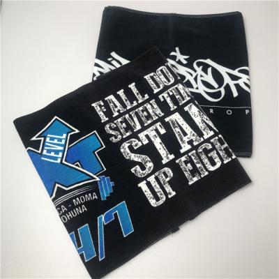 China Custom Printed Gym Towel 80x160cm High Quality Sport Towel for Fitness for sale