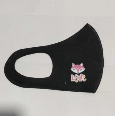 China Custom Logo Black Anti-Dust Waterproof Polyester Face Mask Breathable Various Color for sale