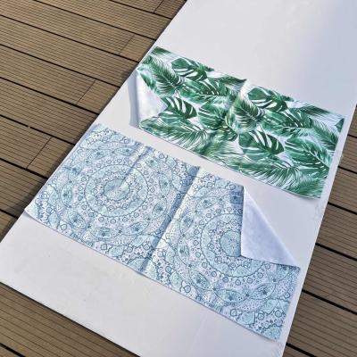 China Custom Logo Microfiber Beach Towel Fast Drying Sand Free 30x60 Inch Factory Direct for sale