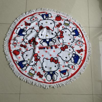 China Custom Microfiber Print Poncho Beach Towel for Kids 70x140cm Quick Dry for sale