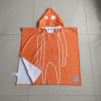 China Custom Microfiber Kids Hooded Poncho Beach Towel 70x140cm 450GSM for sale