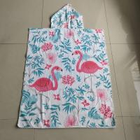 China Custom Digital Print Beach Changing Robe Hooded Poncho Towel with Pocket 80x160cm for sale