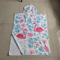 China Custom Digital Print Beach Changing Robe Hooded Poncho Towel with Pocket 80x160cm for sale