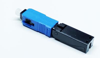 China Square Quick Connect Fiber Optic Connectors SC LC FC 0.125mm Single Mode with ≤0.5dB Insertion Loss for sale