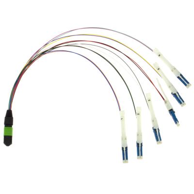 China SM 8F 12F 24F MTP MPO Fiber Optic Patch Cord LSZH 0.35dB Insertion Loss -20℃ to 70℃ Operating Temperature for sale