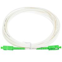 China G657B3 Anti-Bending SC Single Mode Fiber Optic Patch Cord - 2.0-3.0mm PVC White Cable with 5mm Bend Radius for sale
