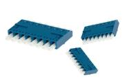China 8 Ways LC/UPC Multimode Fiber Optic Adapter - Aqua Color, ≤0.2dB Insertion Loss, -40℃ to +85℃ Operating Range for sale