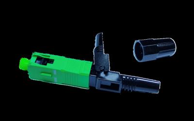 China DY SC/UPC Fiber Optic Fast Connector 55×9×7mm with ≤0.5dB Insertion Loss for FTTX Networks for sale