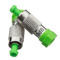 China 5dB FC Fixed Fiber Optic Attenuator SM APC Green Cap Male to Female Metal - 1260-1640nm Bandwidth for sale