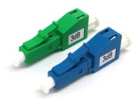 China LC Single Mode Fiber Optic Attenuator 1-20dB Fixed Male to Female for EDFA and DWDM Systems for sale