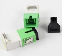 China SC Simplex Outer Shutter Fiber Optic Adapter with Flange - ≤0.2dB Insertion Loss, -40℃ to 85℃ Temperature Range for sale