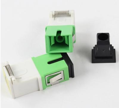China SC Simplex Outer Shutter Fiber Optic Adapter with Flange - ≤0.2dB Insertion Loss, -40℃ to 85℃ Temperature Range for sale
