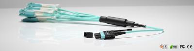 China High Precision MTP/MPO Fiber Optic Breakout Cable 144F-576F OM3 OM4 with ≤0.35dB Insertion Loss for sale
