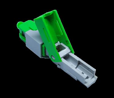 China Singlemode SC Fiber Optic Fast Connector 3mm Cable Ceramic Ferrule APC for sale